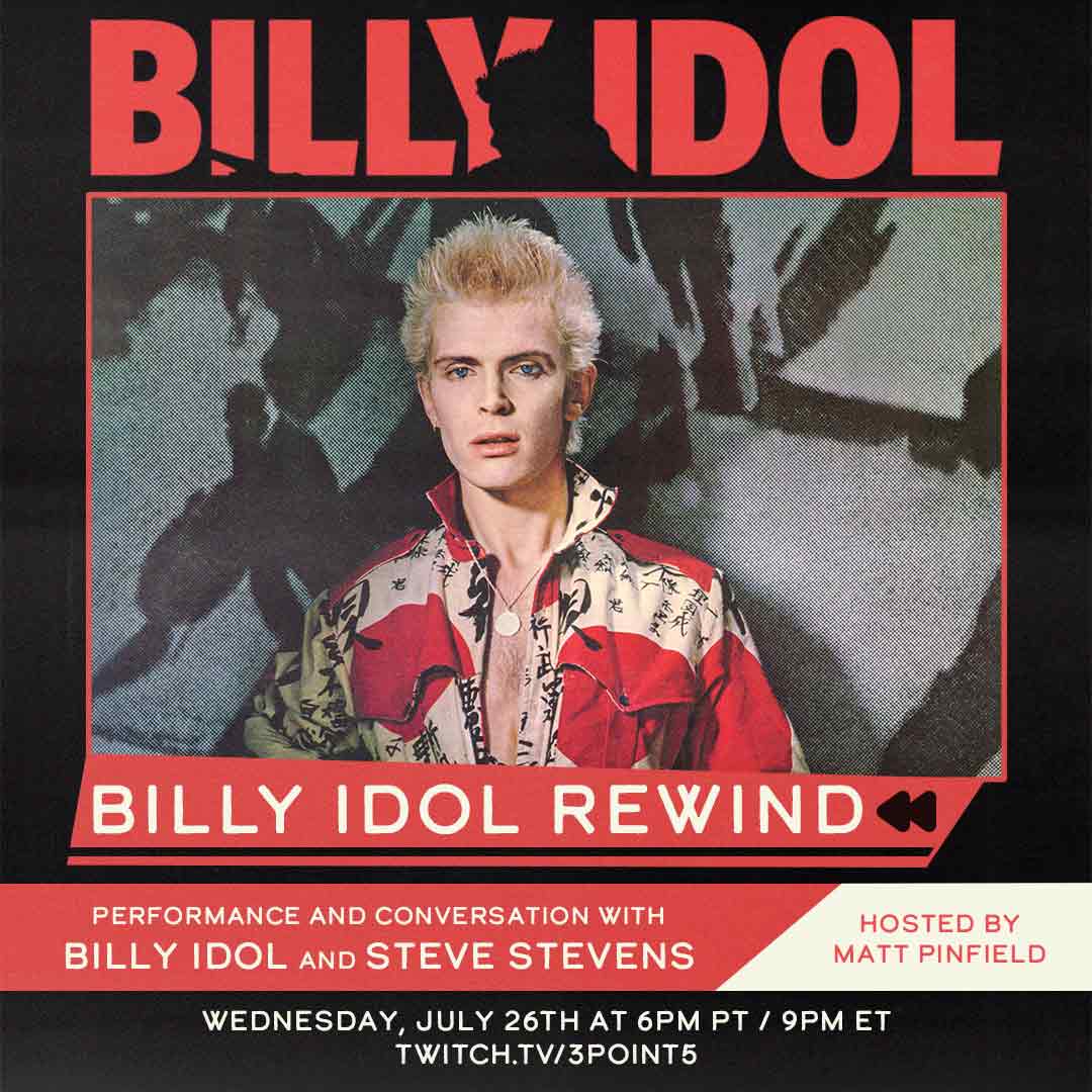 BILLY IDOL To Appear In Exclusive Twitch Livestream Performance and Q&A ...